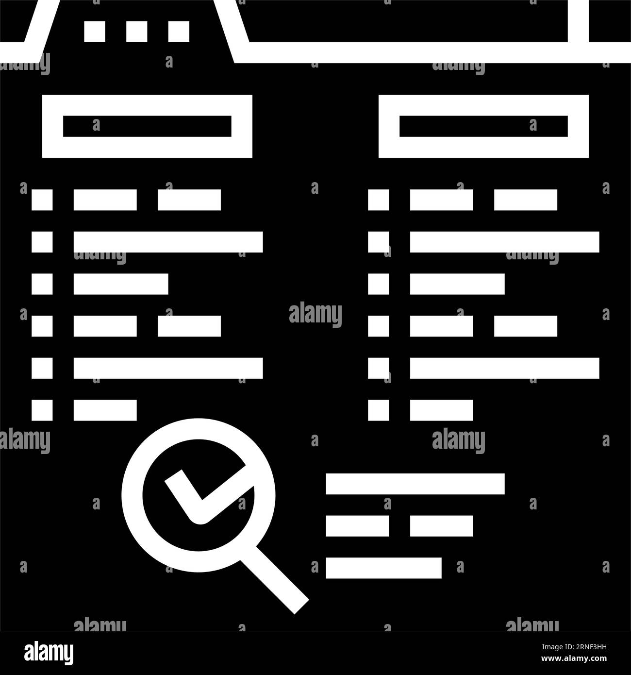 background check interview job glyph icon vector illustration Stock ...