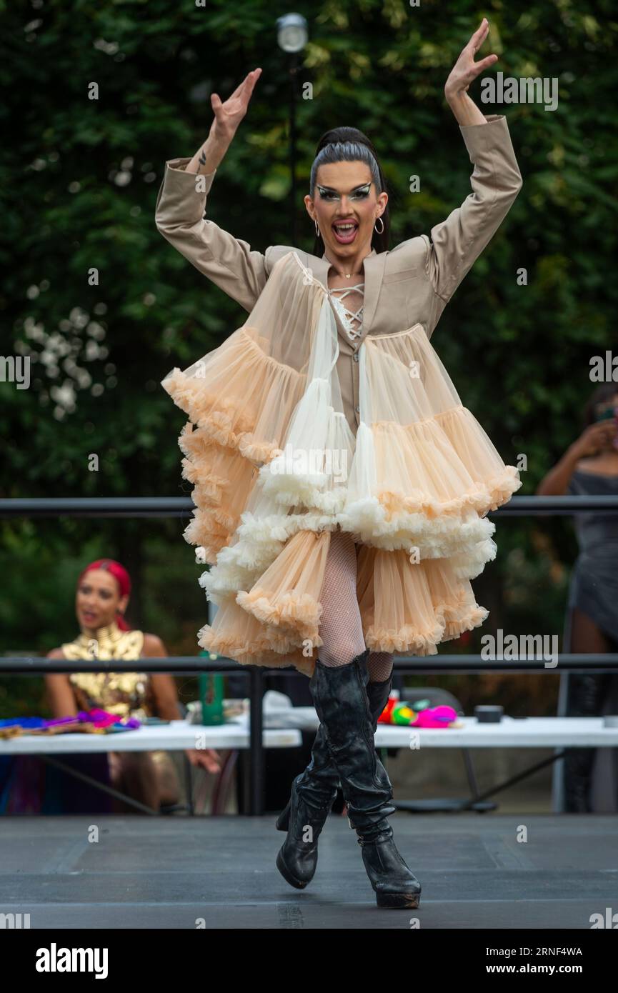 London, UK. 1 September 2023. A model on the catwalk at ‘1133’, an ...