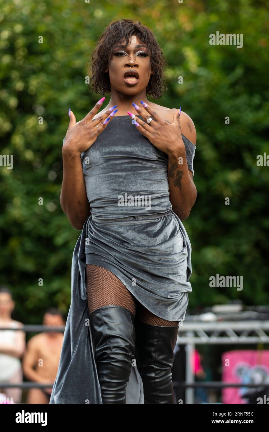 London, UK. 1 September 2023. A model on the catwalk at ‘1133’, an ...