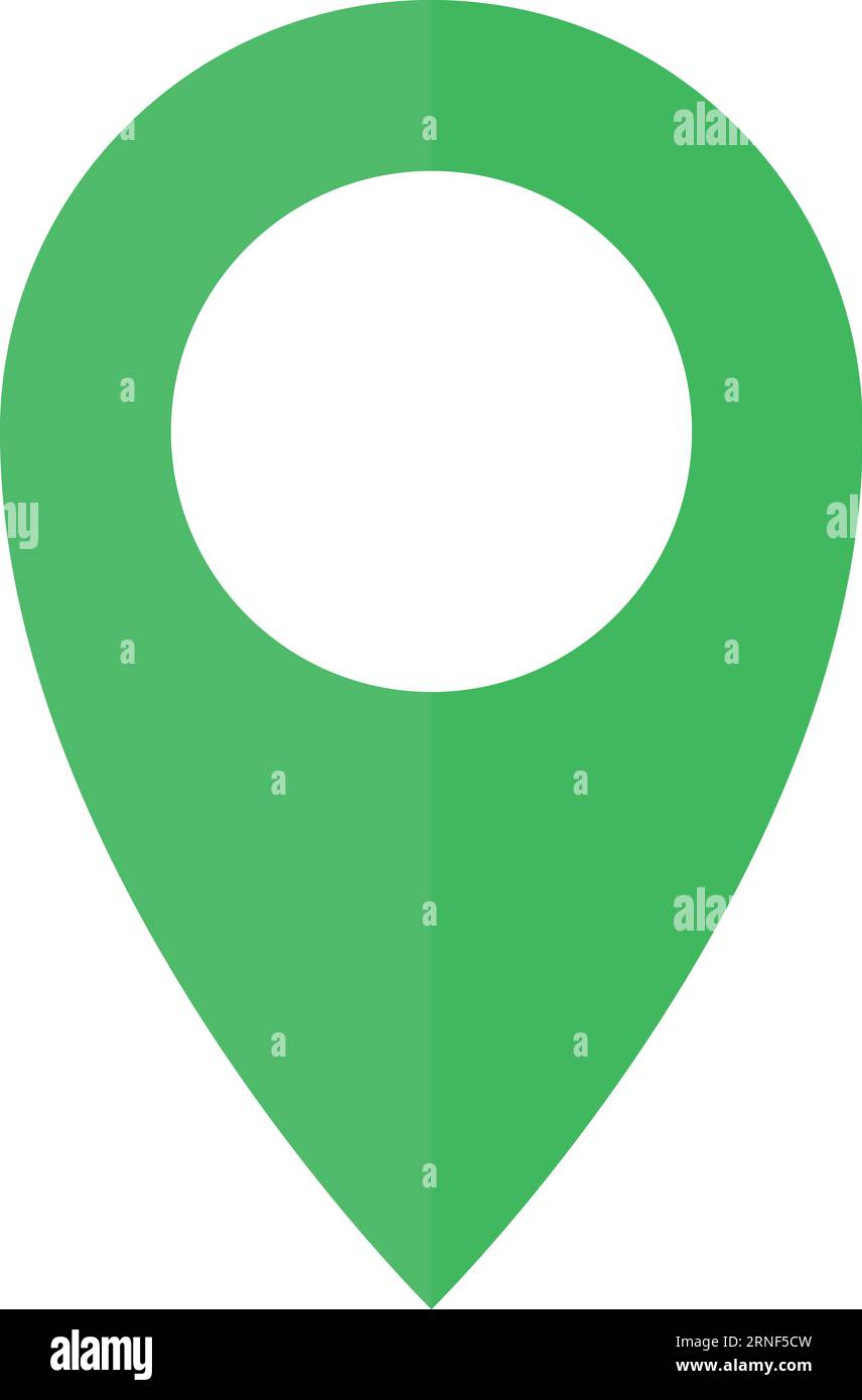 Green geo pin. Map location flat sign Stock Vector Image & Art - Alamy