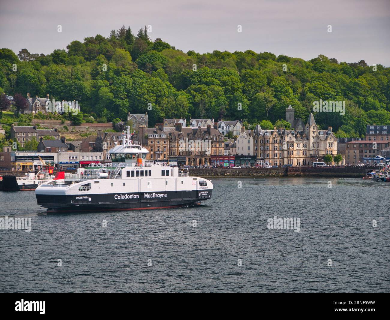 CalMac operated roro car ferry MV Loch Frisa in Oban, Scotland, UK ...