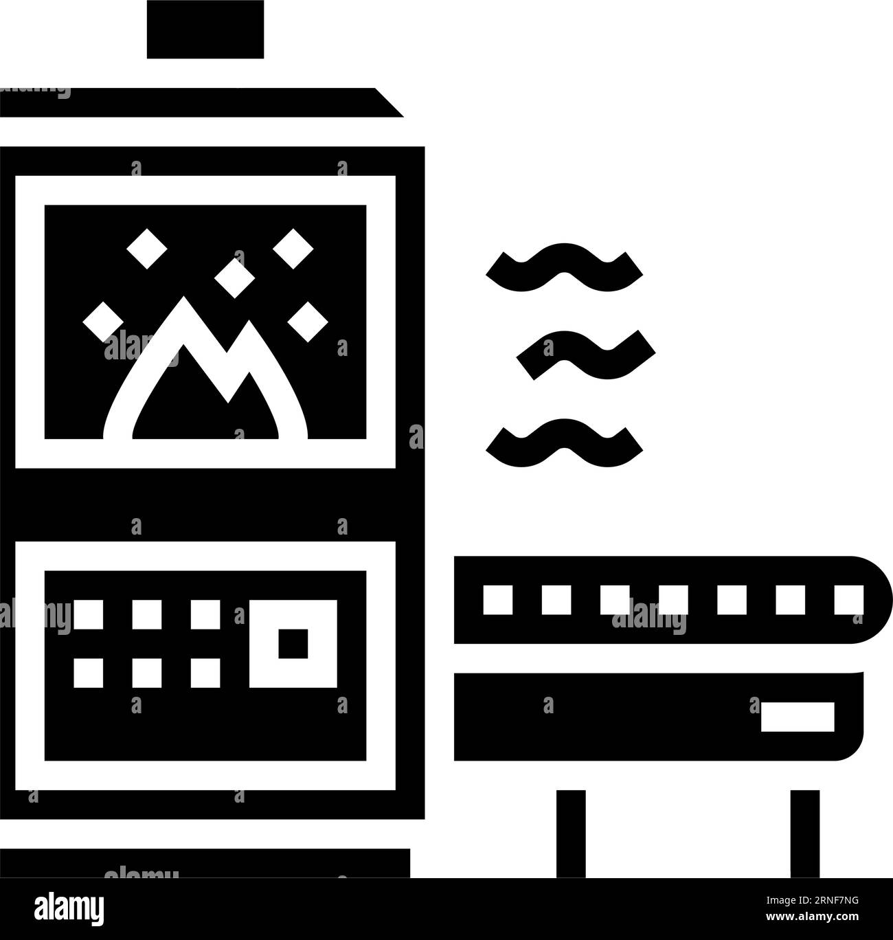 heat treatment manufacturing engineer glyph icon vector illustration ...