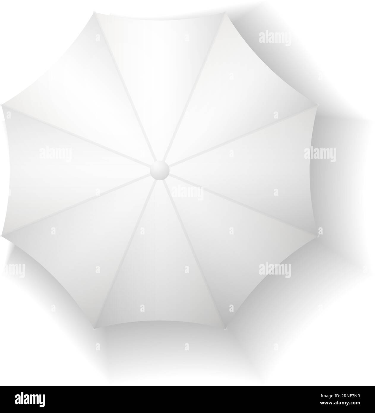 White umbrella top view. Blank realistic mockup Stock Vector Image ...