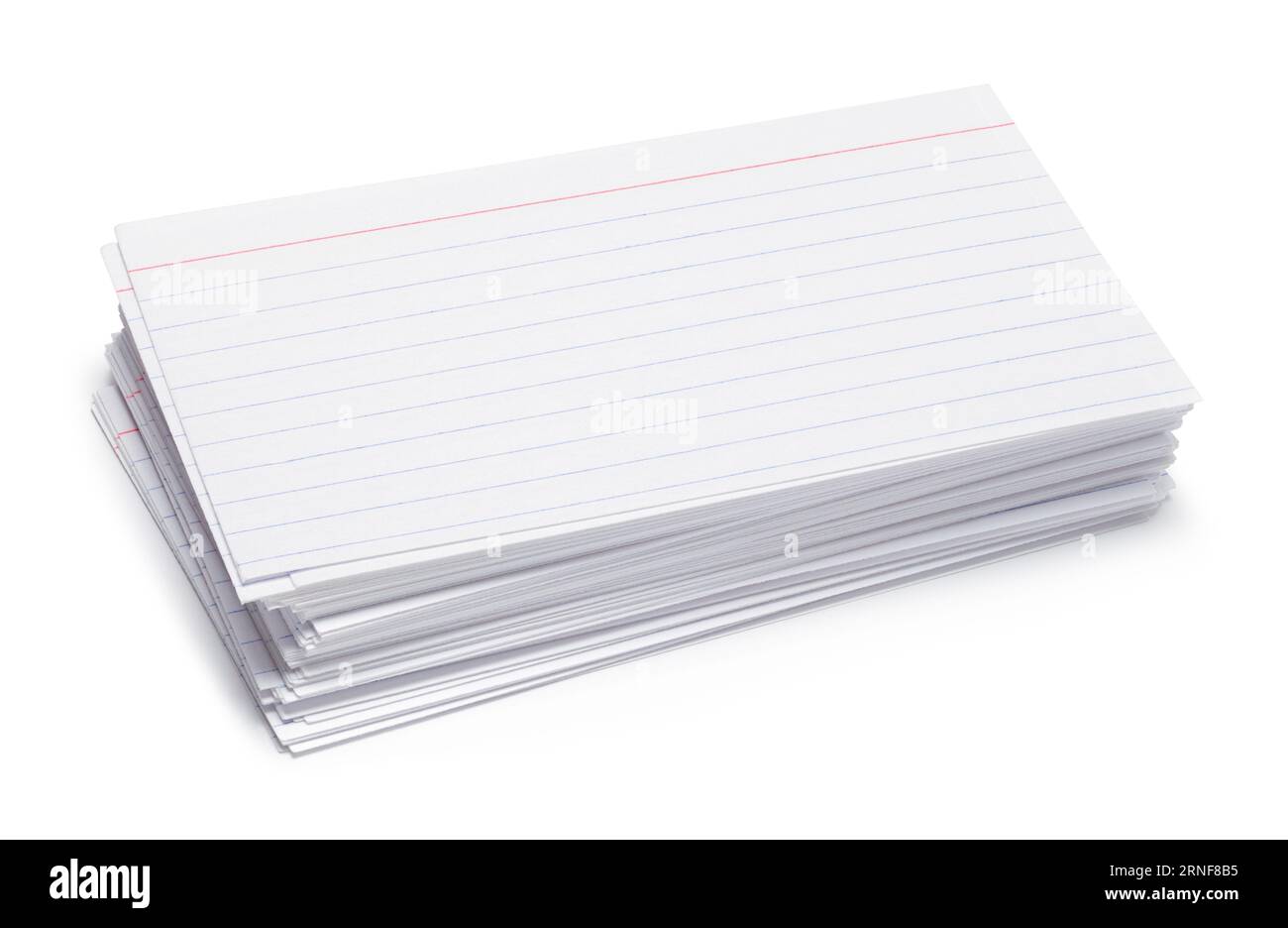 Index Card Pile Cut Out on White Stock Photo - Alamy