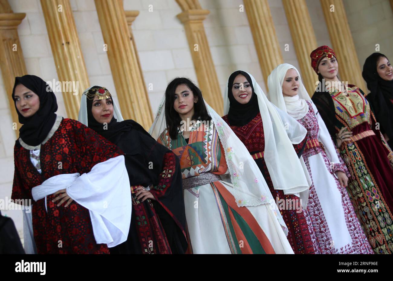 (160725) -- JENIN, July 25, 2016 -- Palestinian models display ...