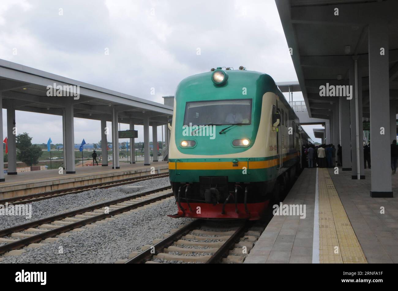 ABUJA, July 26, 2016 -- A train is pictured at a train station in ...