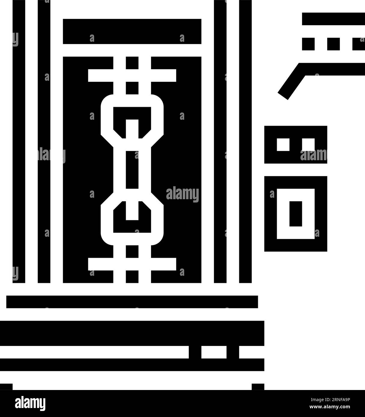 materials testing mechanical engineer glyph icon vector illustration ...