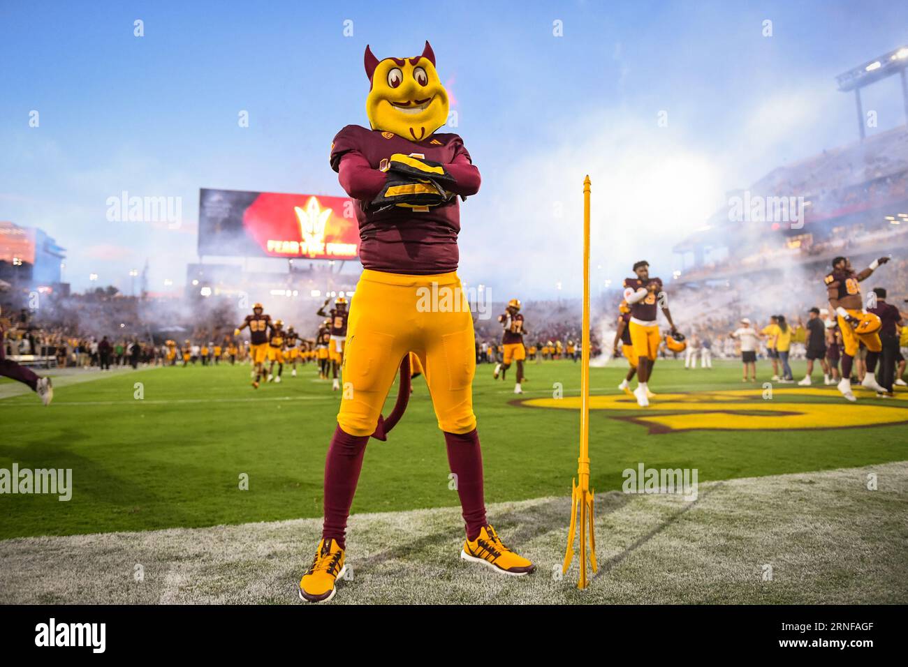 Tempe, United States. 31st Aug, 2023. Arizona State mascot “Sparky ...