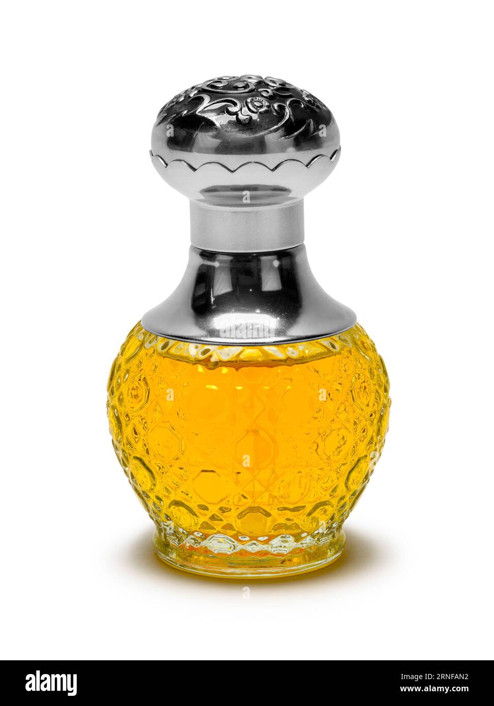 Round Perfume Bottle Cut Out on White Stock Photo - Alamy