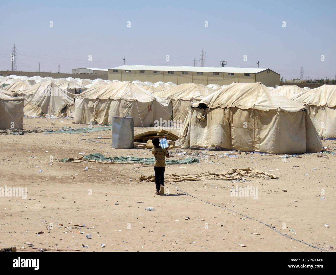 TIKRIT, July 27, 2016 -- A displaced boy, who fled the Islamic State ...