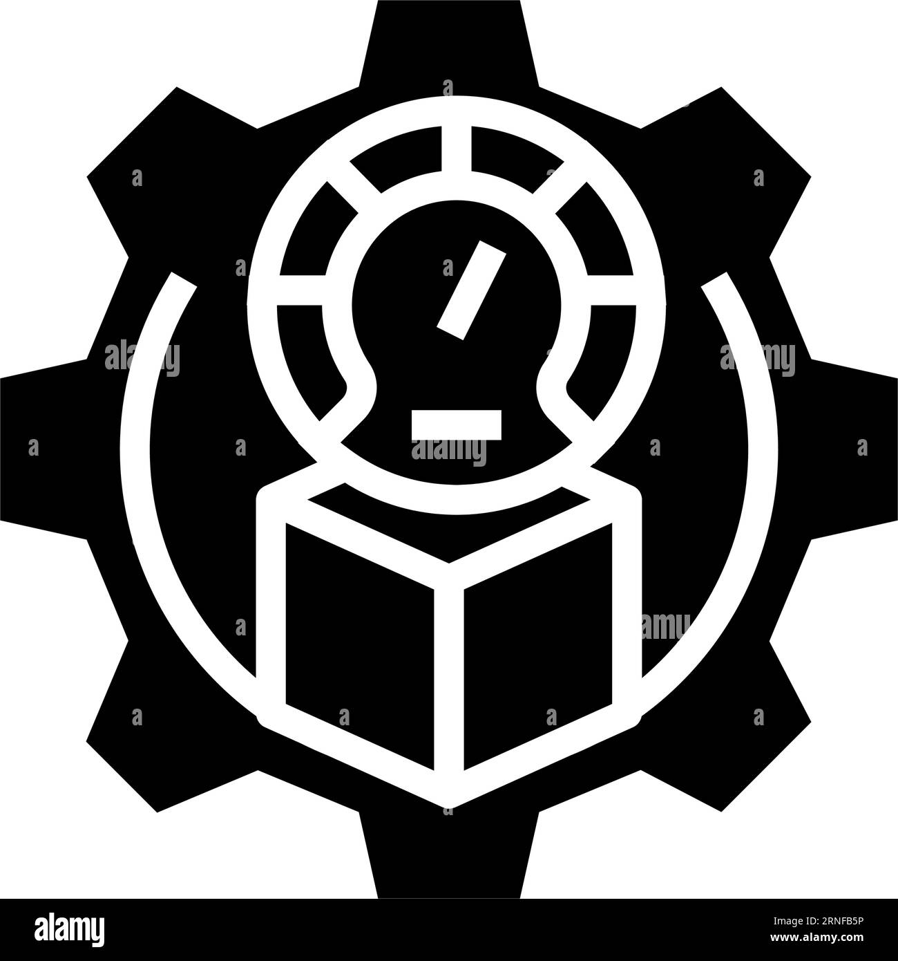 product testing mechanical engineer glyph icon vector illustration ...