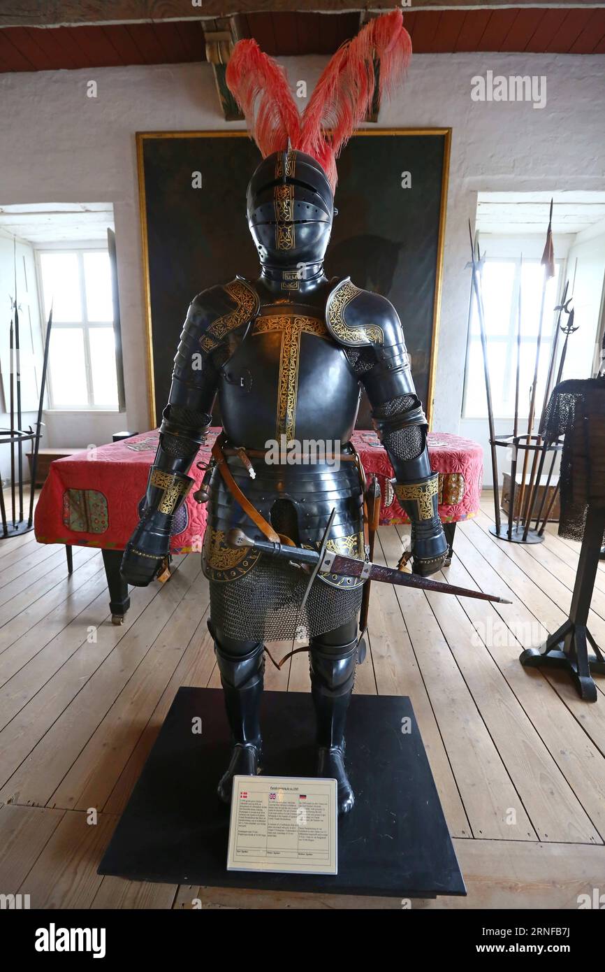 Photo taken on July 26, 2016 shows a replica of a suit of armor of the ...