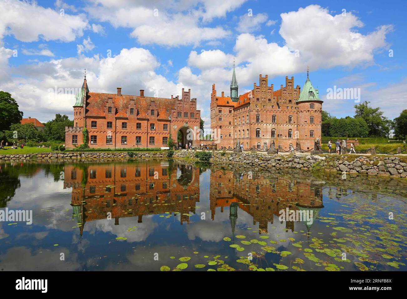Photo taken on July 26, 2016 shows the exterior view of the Egeskov ...