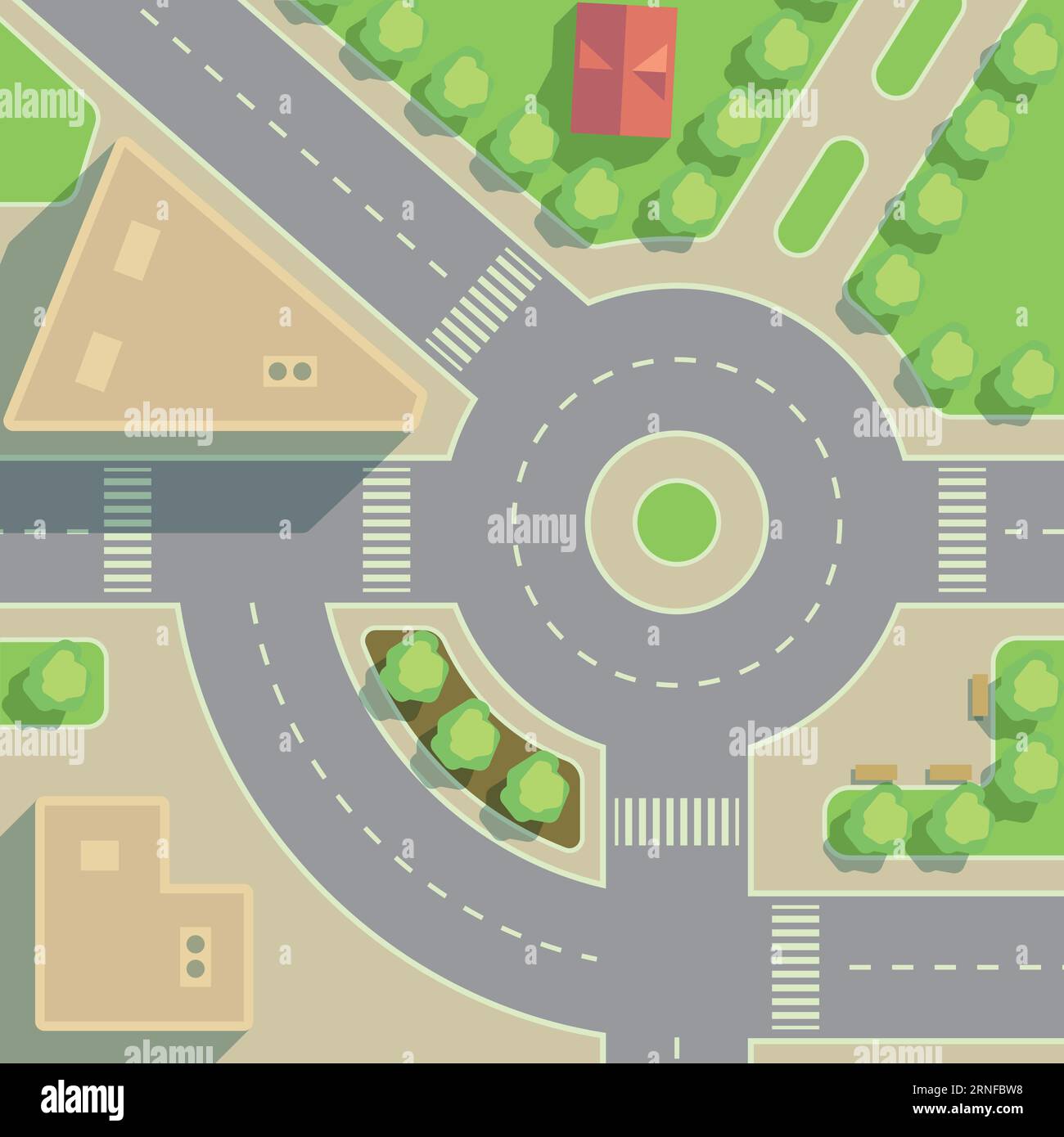 Roundabout top view Stock Vector Images - Alamy