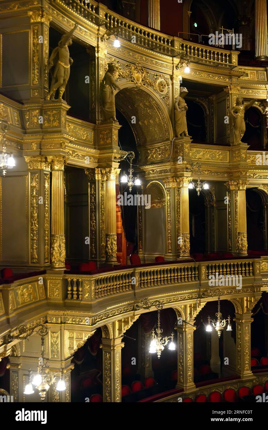 interior, Hungarian State Opera House, Magyar Állami Operaház, neo ...