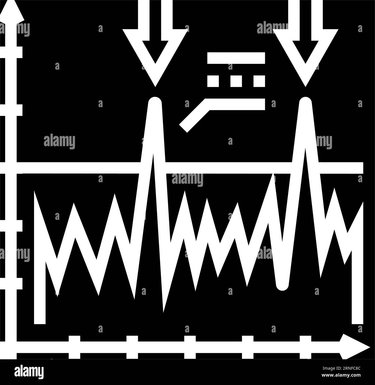 vibration analysis mechanical engineer glyph icon vector illustration ...