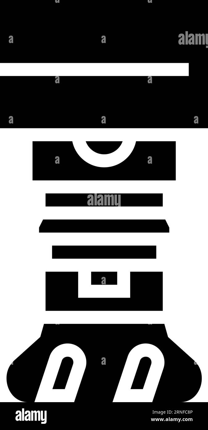 machine tooling mechanical engineer glyph icon vector illustration ...