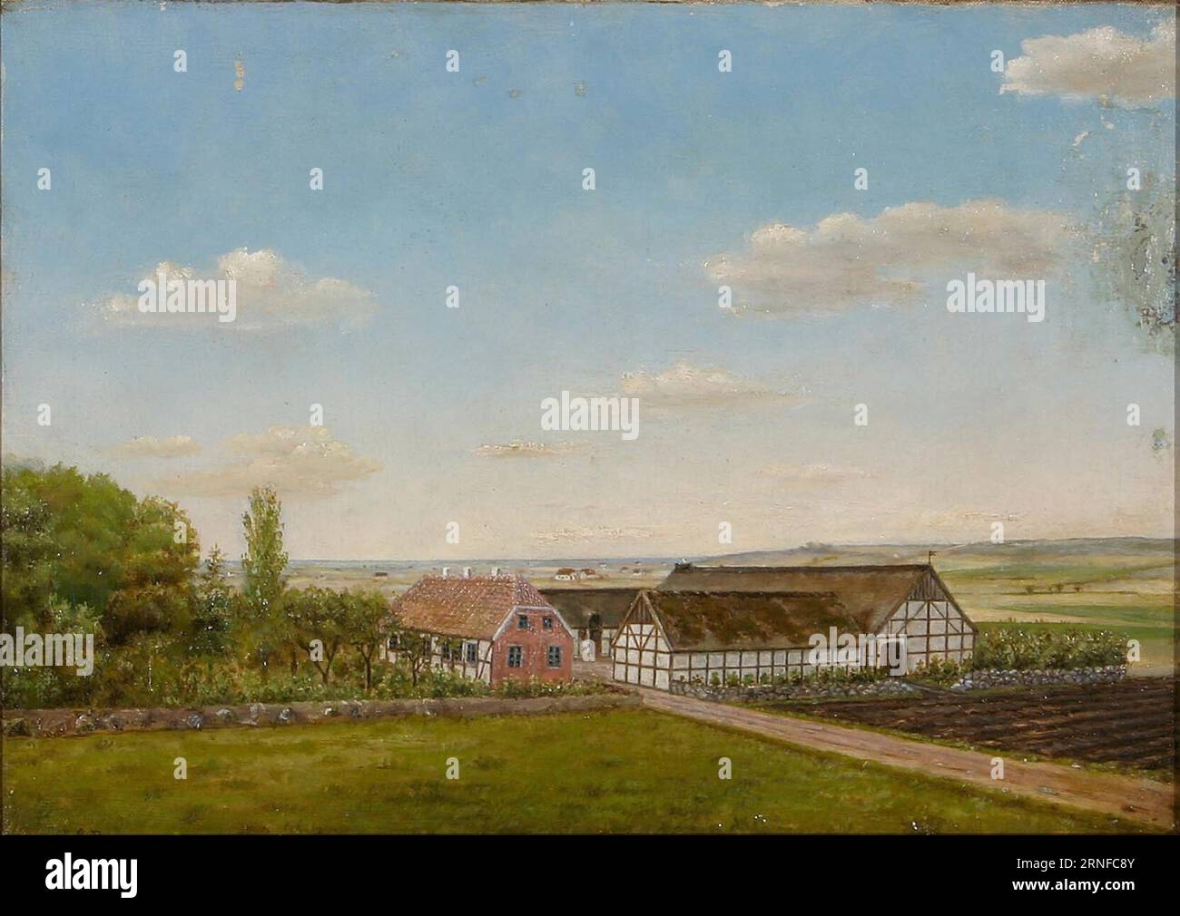 Farm landscape from Jutland, Denmark. between 1830 and 1885 by Niels ...