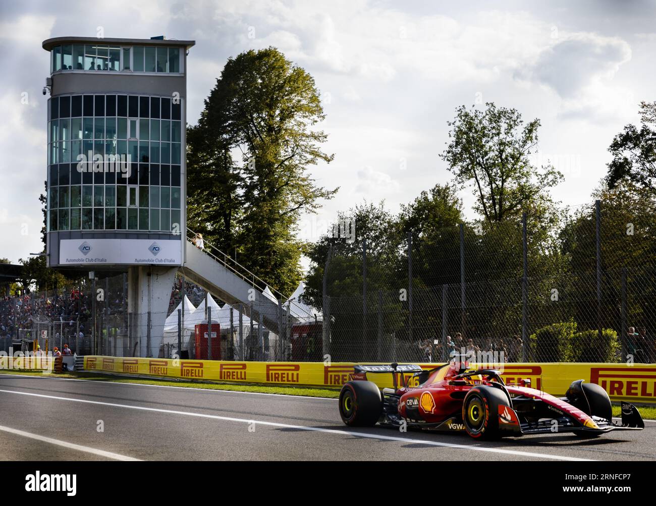MONZA - Charles Leclerc (Ferrari) during the 2nd free practice session ...