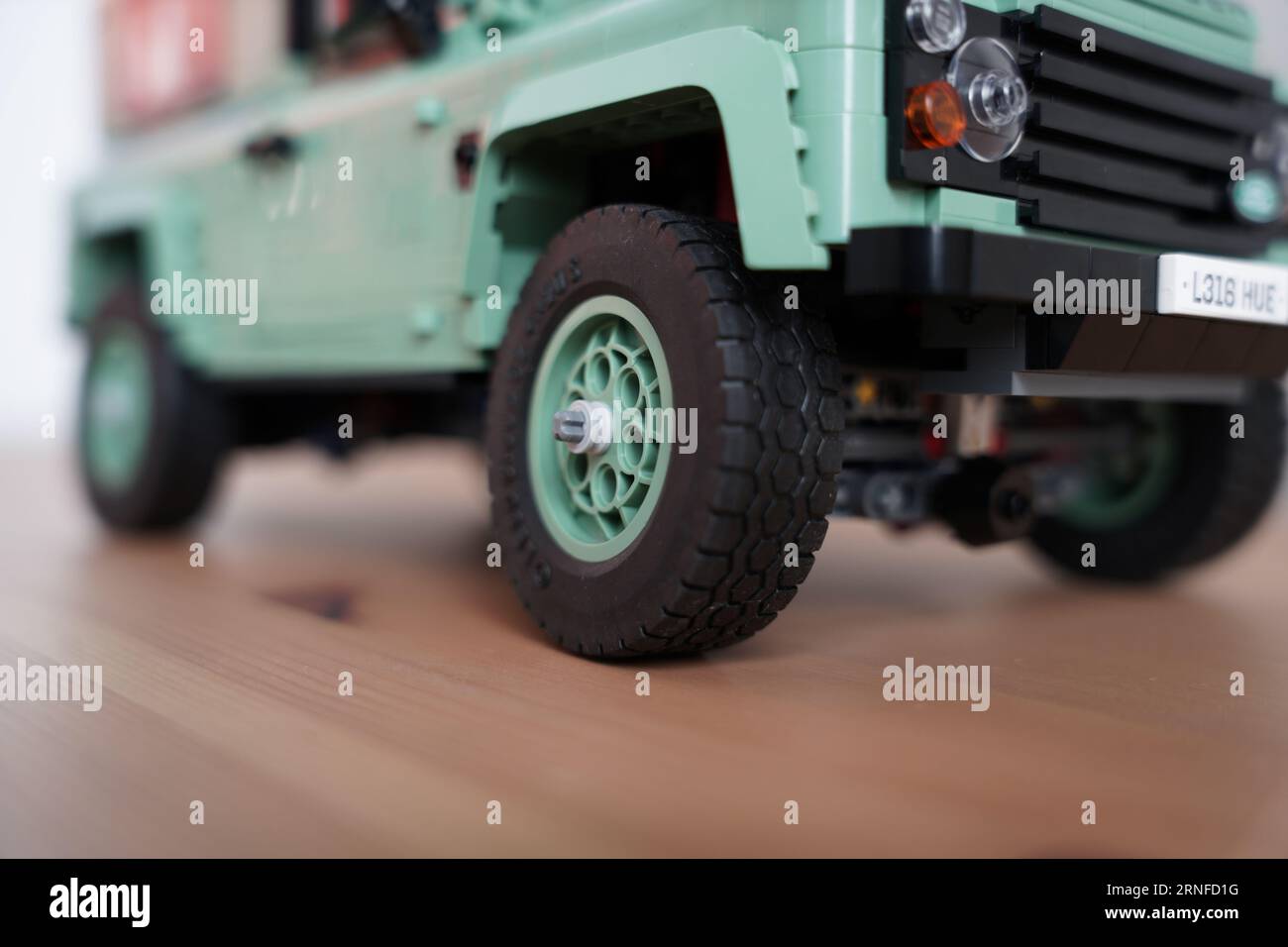 Lego Defender,Land Rover Classic Defender 90. Green car lego with ...