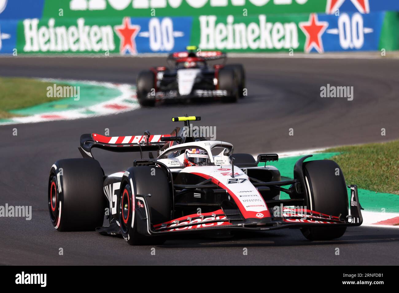 Monza, Italy. 01st Sep, 2023. Nico Hulkenberg of Haas F1 Team on track during free practice 2 ...