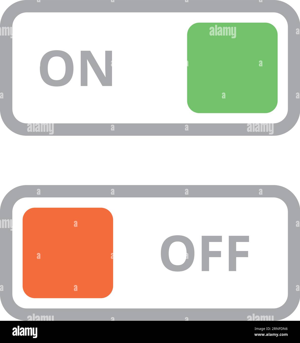 Color on off slider. Simple interface switch Stock Vector Image & Art ...
