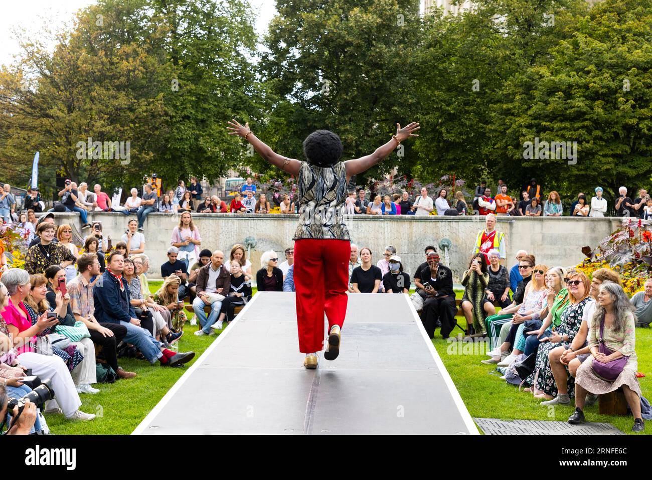 EDITORIAL USE ONLY Artists take part in the debut performance of 1133 ...