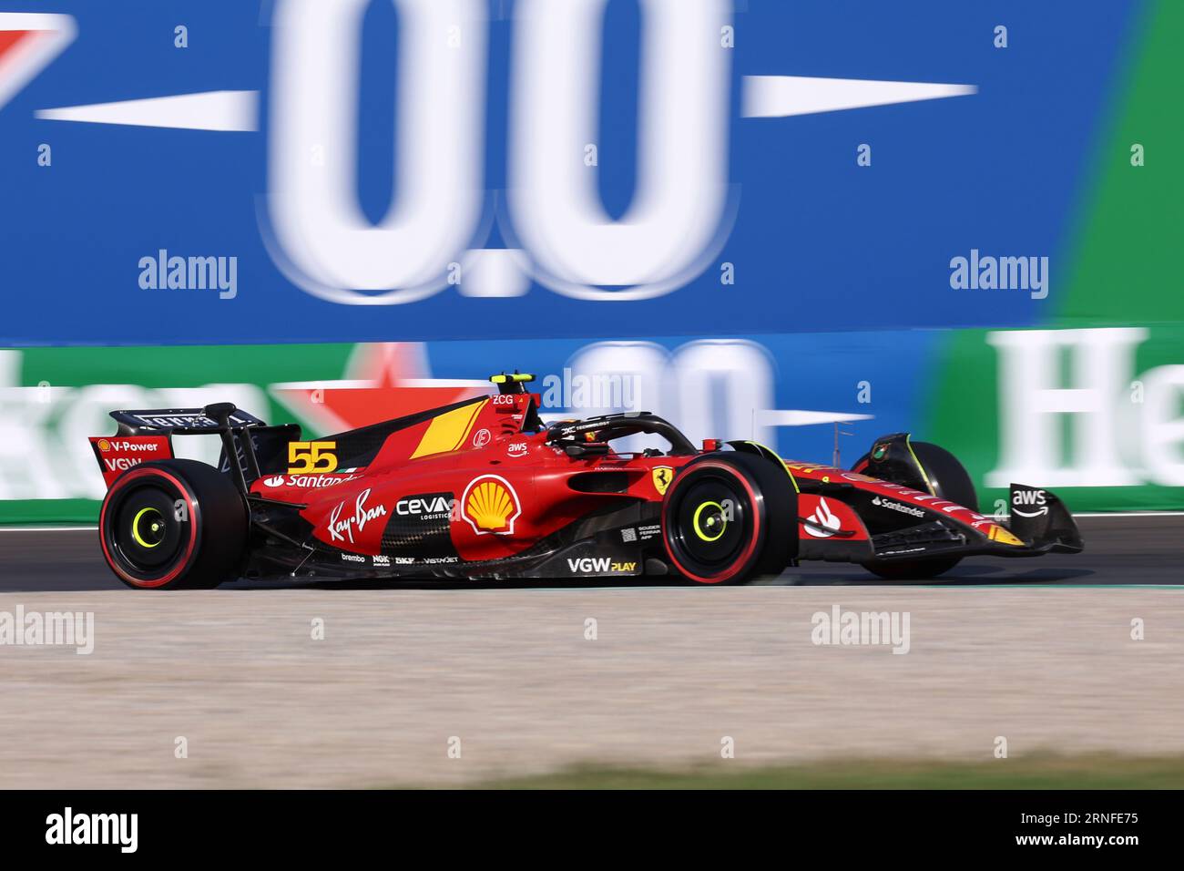 Monza, Italy. 01st Sep, 2023. Carlos Sainz of Scuderia Ferrari on track during free practice 2 ...