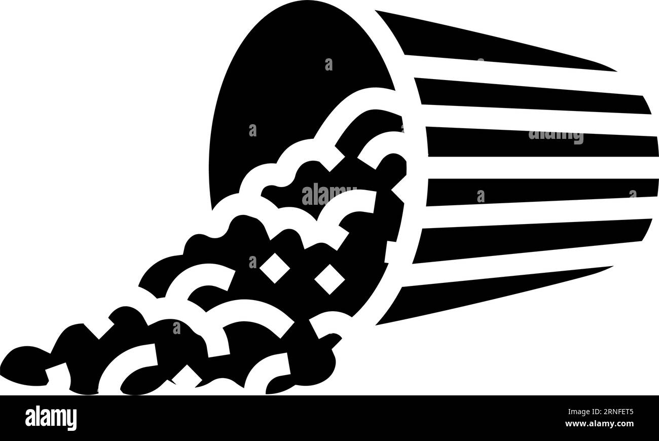 bucket popcorn striped box glyph icon vector illustration Stock Vector ...