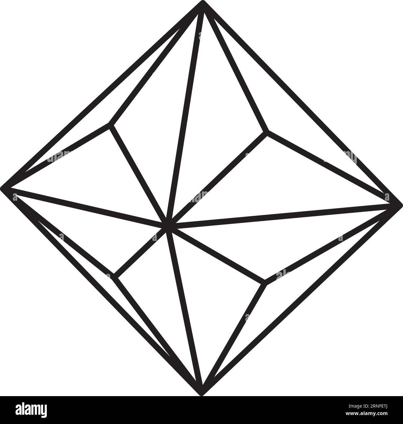 Diamond outline structure. Linear crystal black icon Stock Vector Image ... Diamond outline structure. Linear crystal black icon Stock Vector Image ...