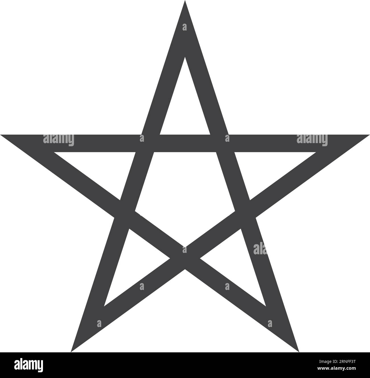 Linear star symbol. Black icon. Simple shape Stock Vector Image & Art ...