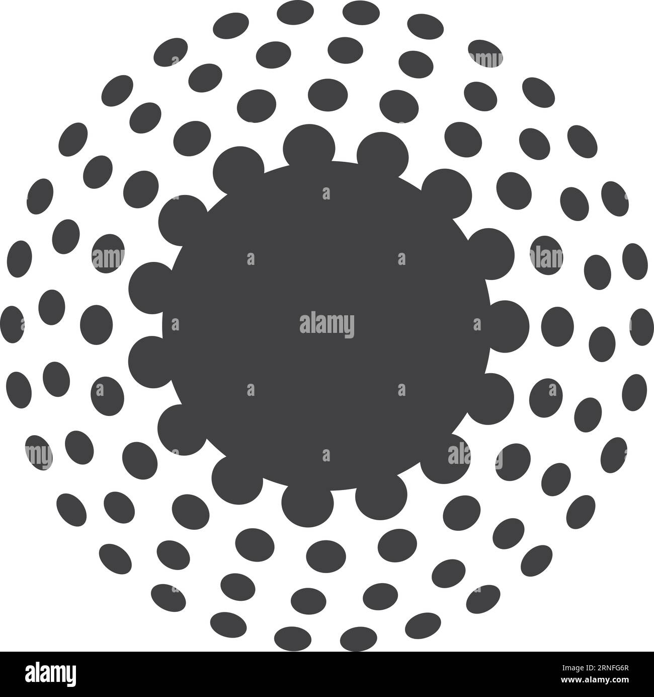 Black circle with round dot pattern frame Stock Vector Image & Art - Alamy