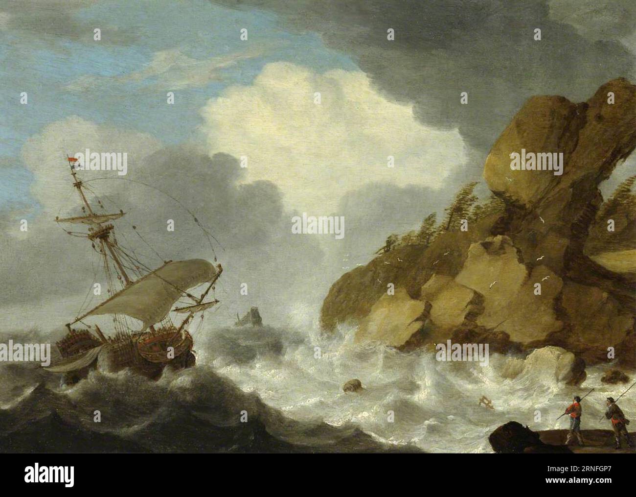 A Dutch Ship Foundering off a Rocky Coast by Hendrick Staets Stock ...