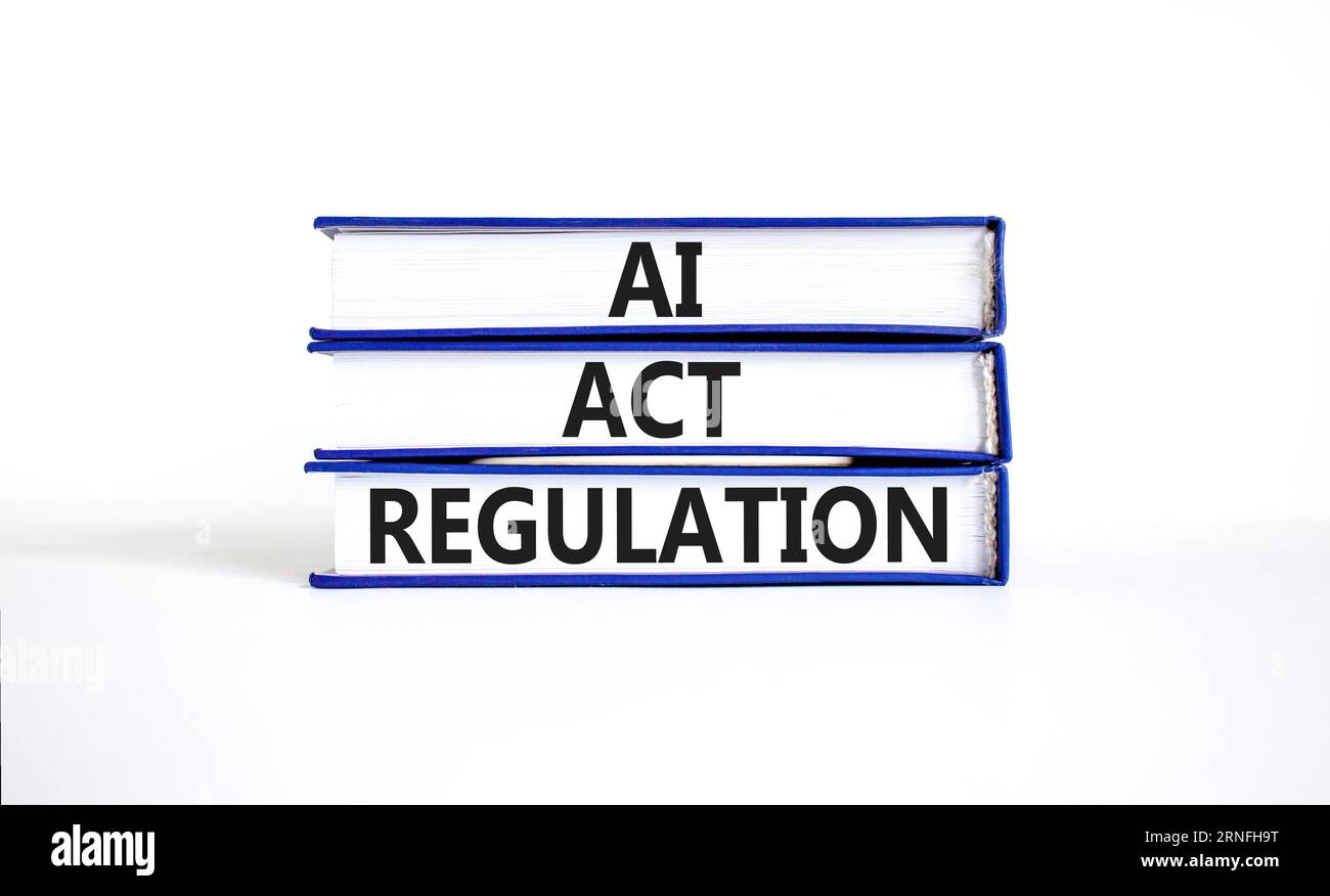 AI act regulation symbol. Concept words AI artificial intelligence act ...