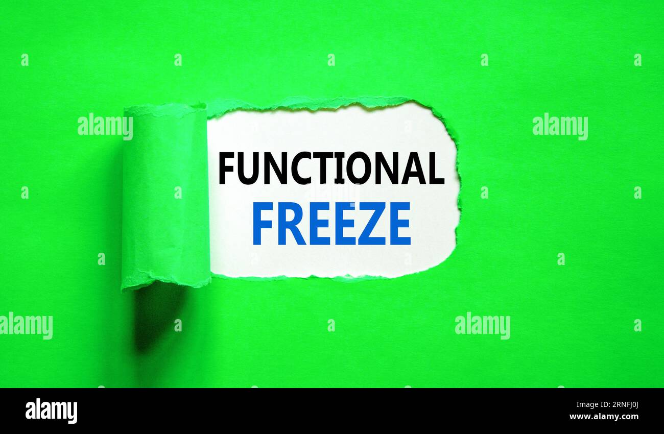 Functional freeze symbol. Concept words Functional freeze on beautiful ...