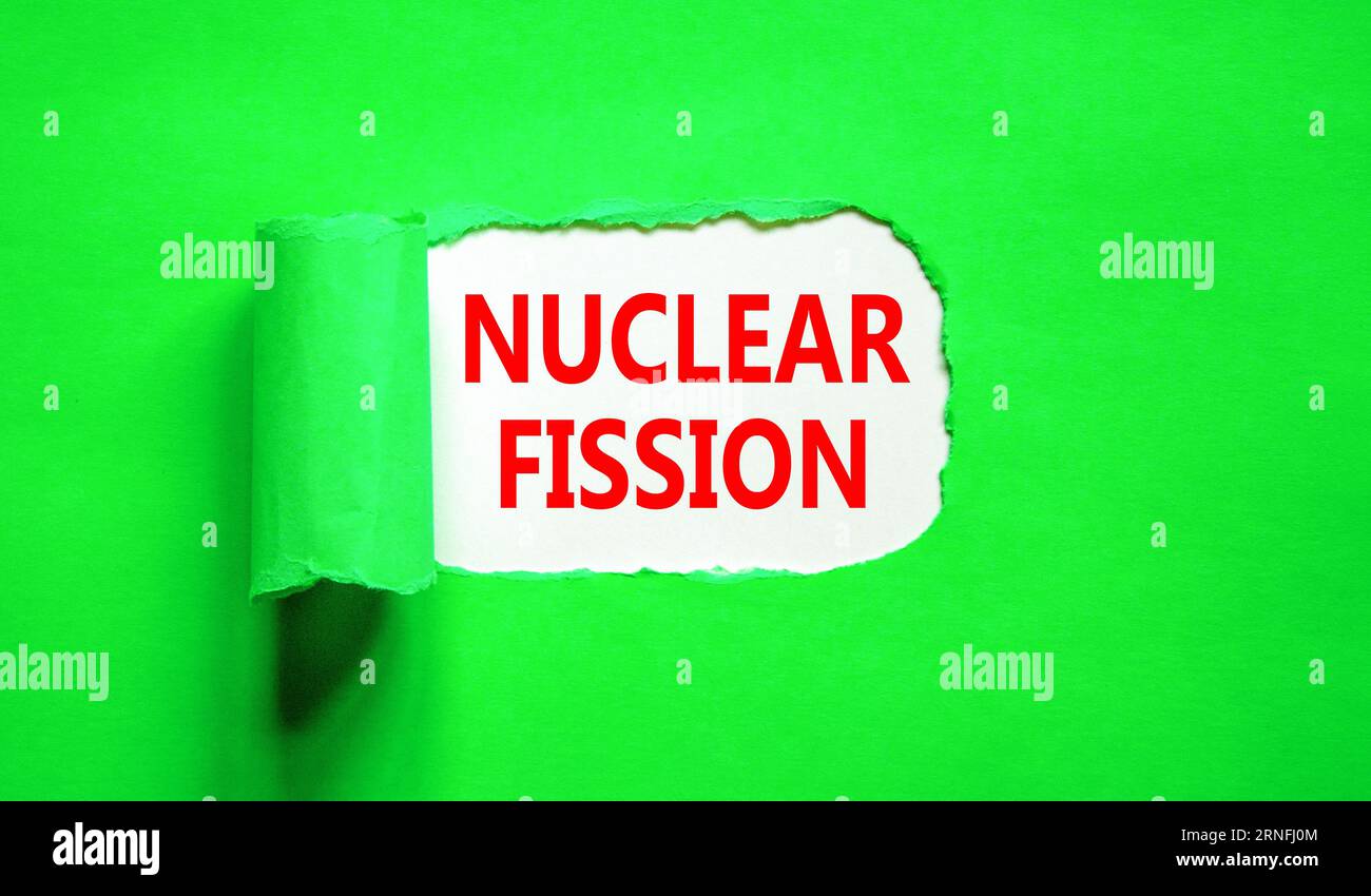 Nuclear fission symbol. Concept words Nuclear fission on beautiful ...