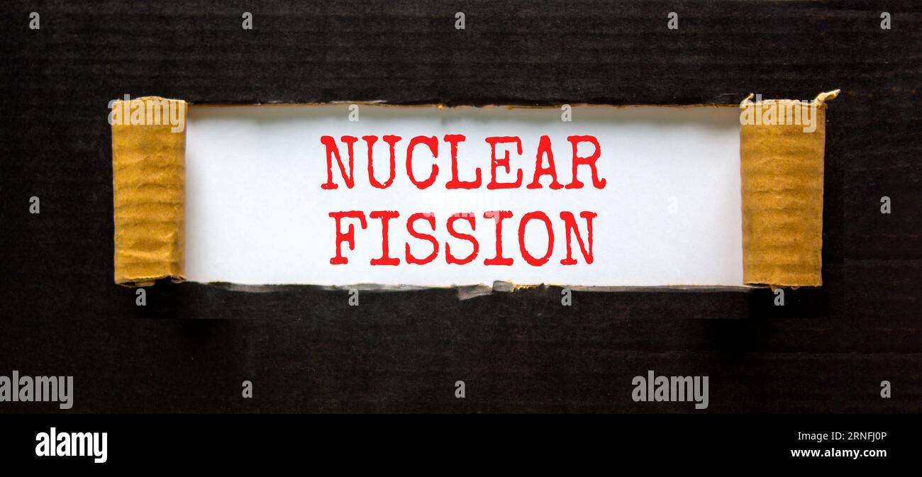 Nuclear fission symbol. Concept words Nuclear fission on beautiful ...