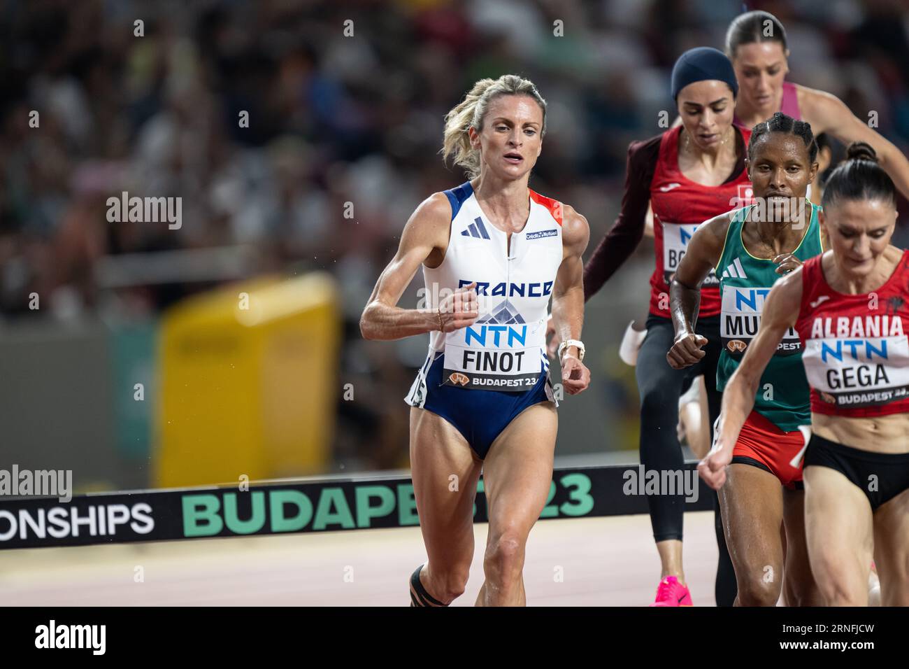 Alice Finot participating in the 3000 m Steeplechase at the World ...