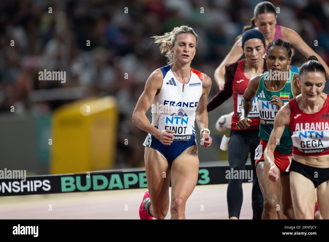 Alice Finot participating in the 3000 m Steeplechase at the World ...