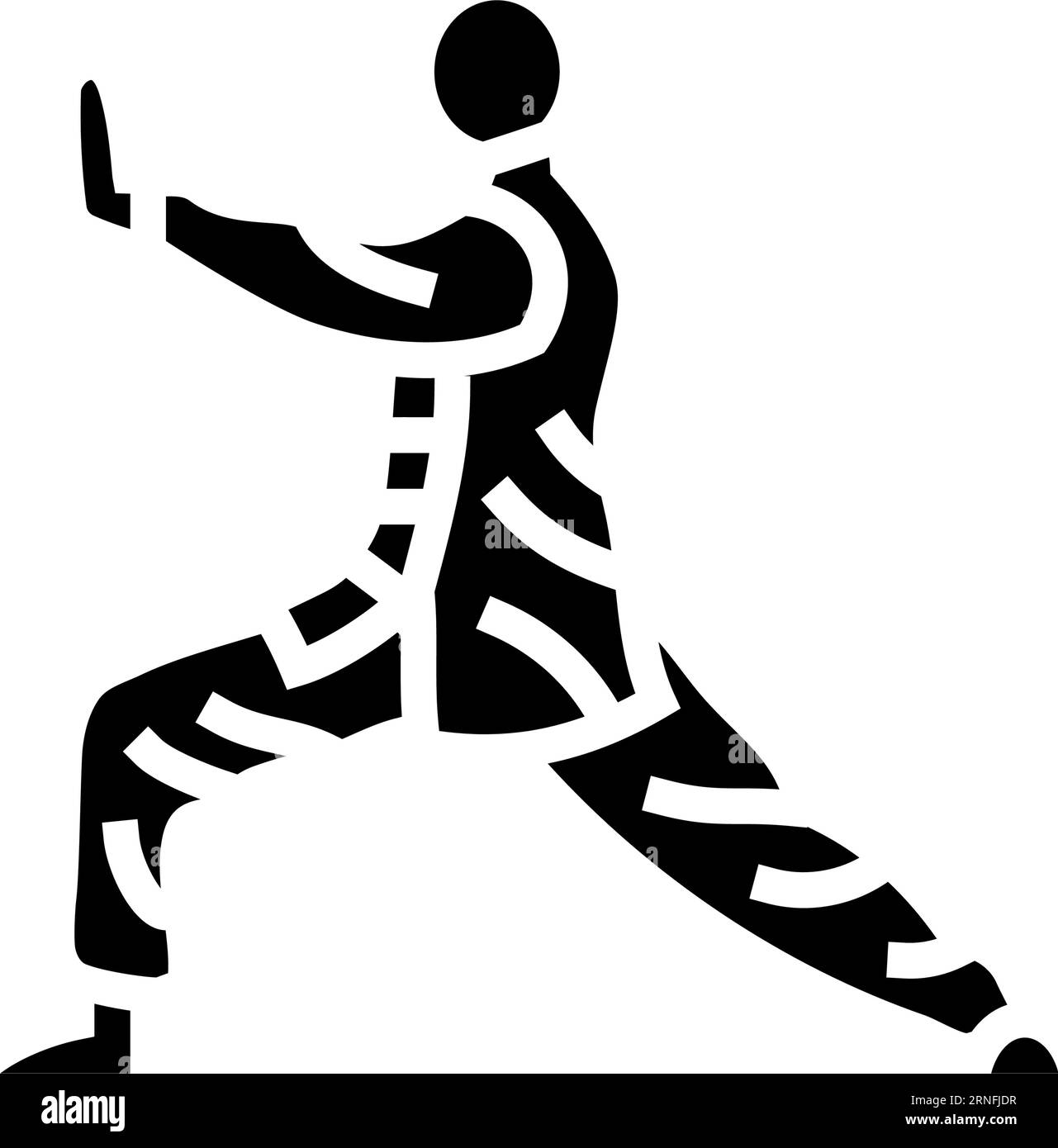 Tai Chi Practice Taoism Glyph Icon Vector Illustration Stock Vector Image And Art Alamy