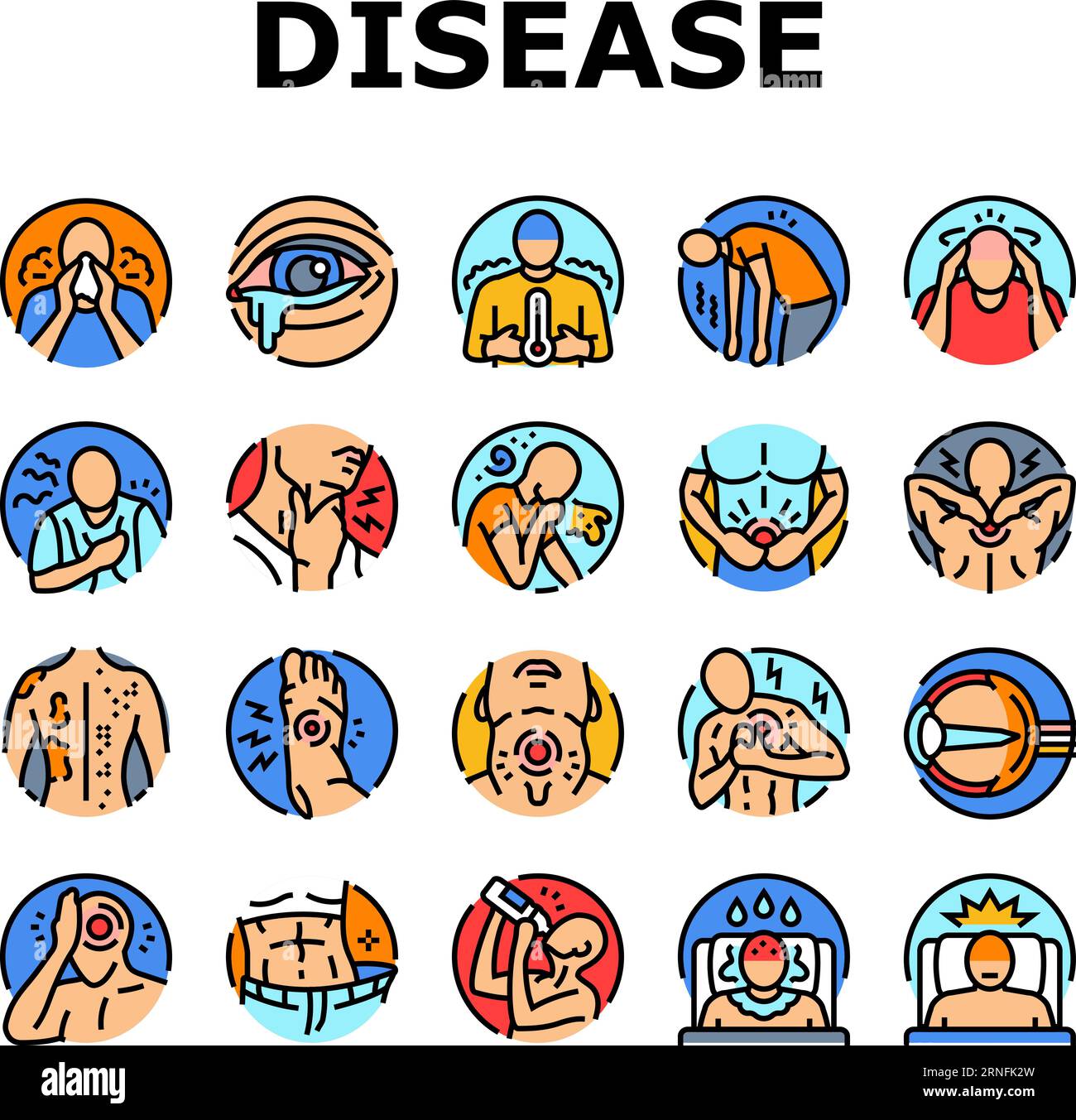 disease health heart icons set vector Stock Vector Image & Art - Alamy
