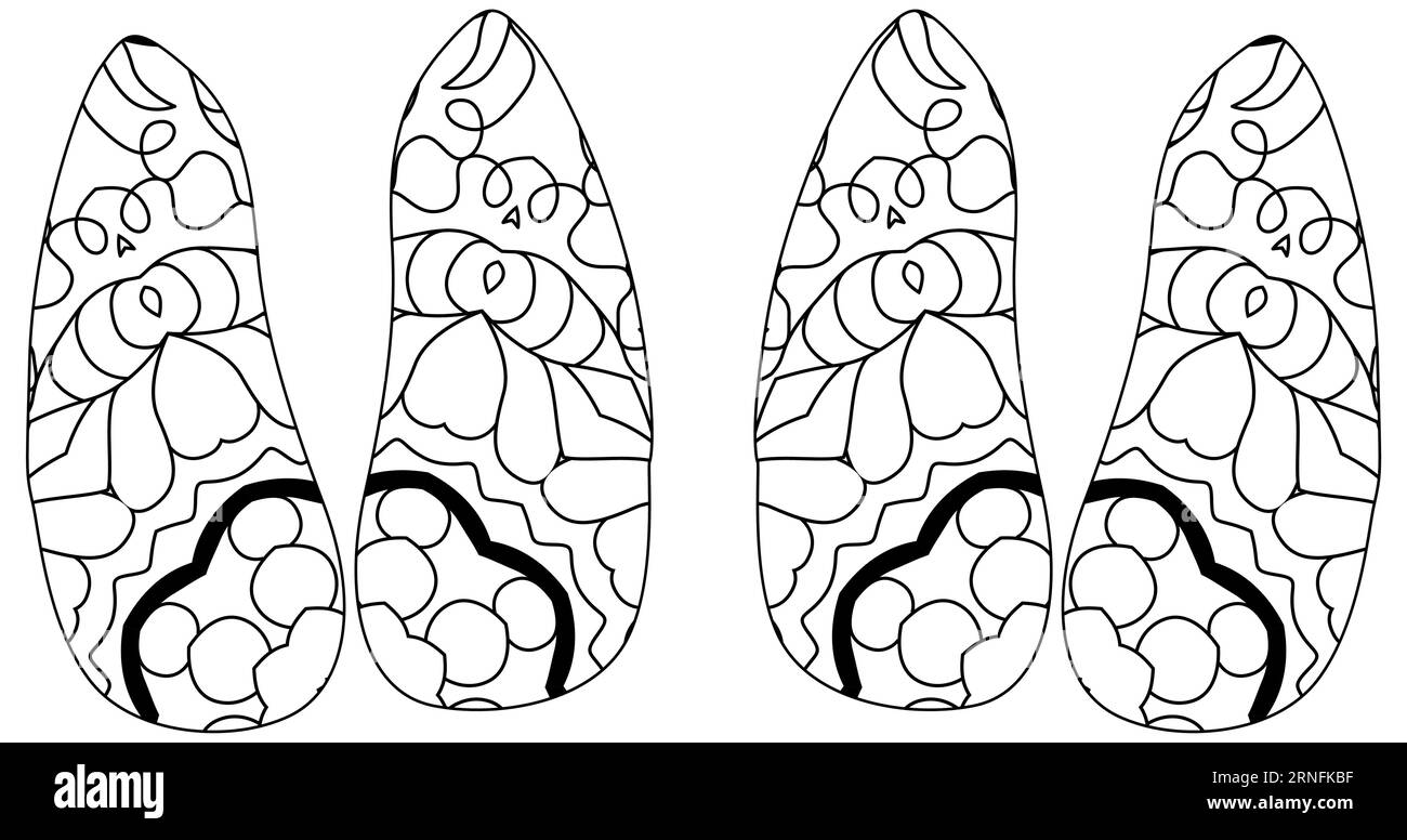 Goat hoovesprint zentangle styled for coloring. May be used for print ...