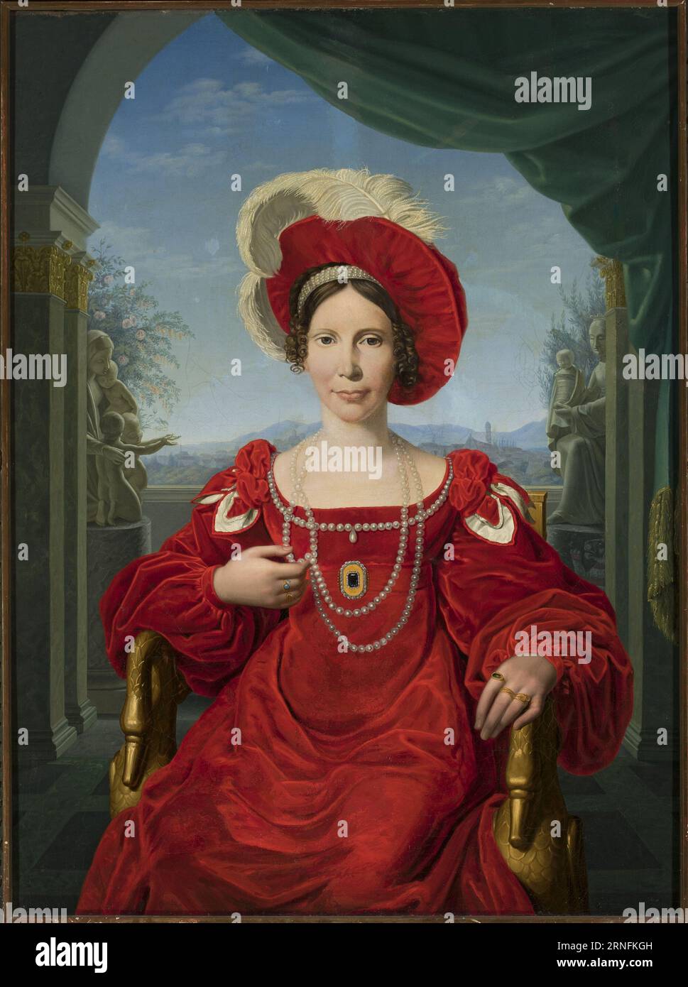 Portrait of Electress Auguste of Prussia. circa 1815 by Friedrich Bury ...