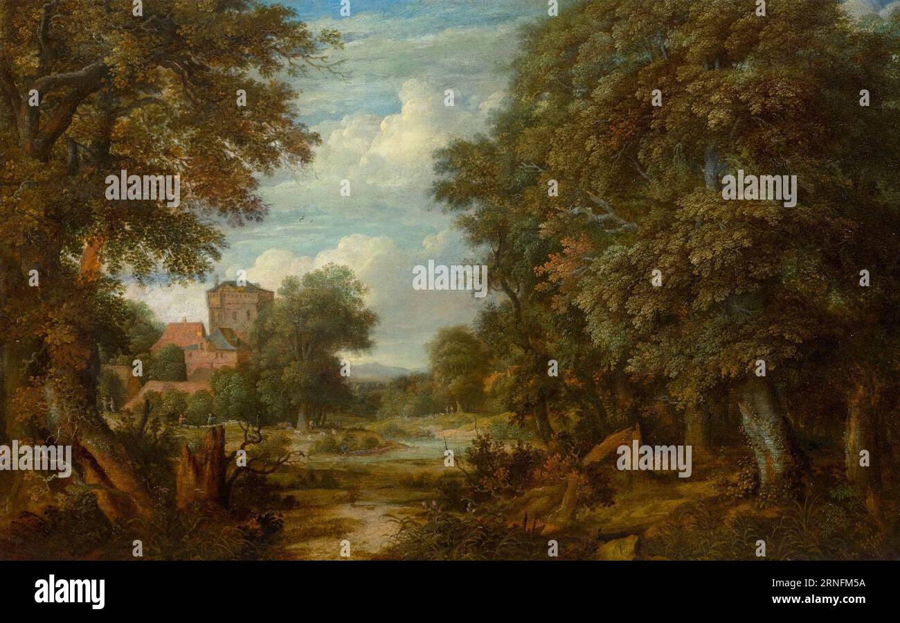 Wooded landscape with figures hi-res stock photography and images - Alamy