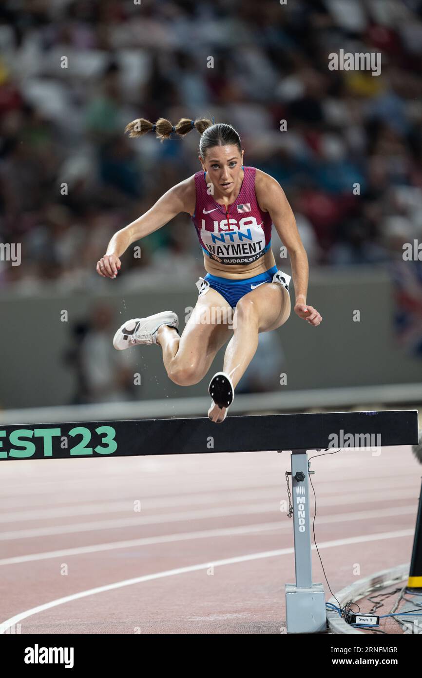 Courtney Wayment participating in the 3000 m Steeplechase at the World ... Courtney Wayment participating in the 3000 m Steeplechase at the World ...