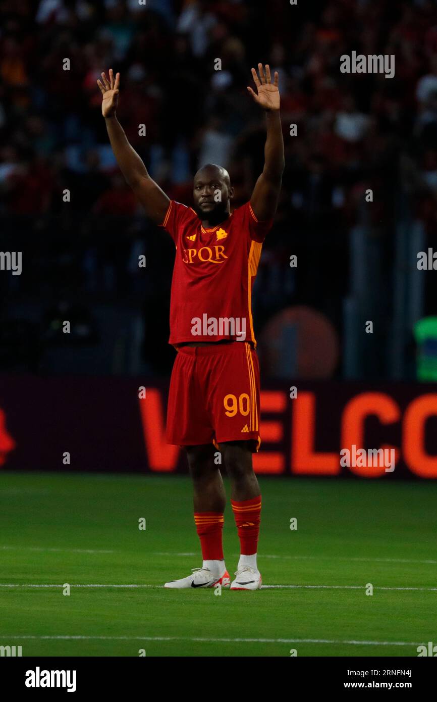 Rome, Naples, Italy. 1st Sep, 2023. Romelu Lukaku of Roma before Serie ...