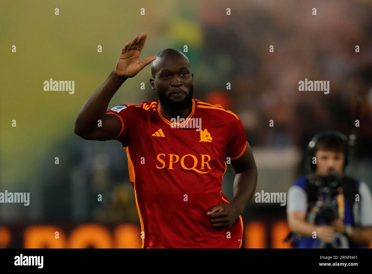 Rome, Naples, Italy. 1st Sep, 2023. Romelu Lukaku of Roma before Serie ...