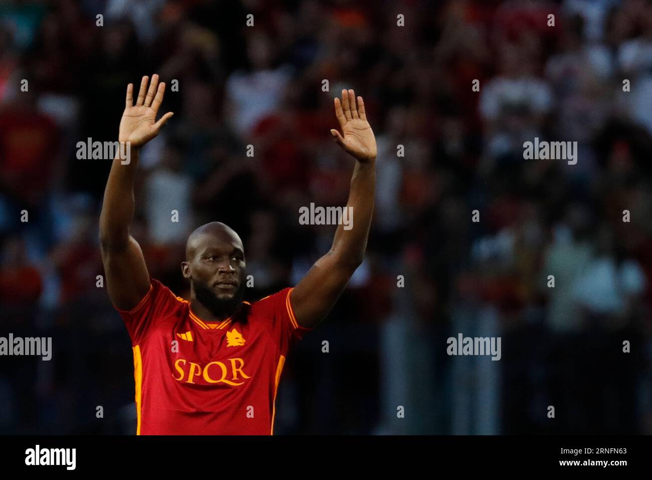 Rome, Naples, Italy. 1st Sep, 2023. Romelu Lukaku of Roma before Serie ...