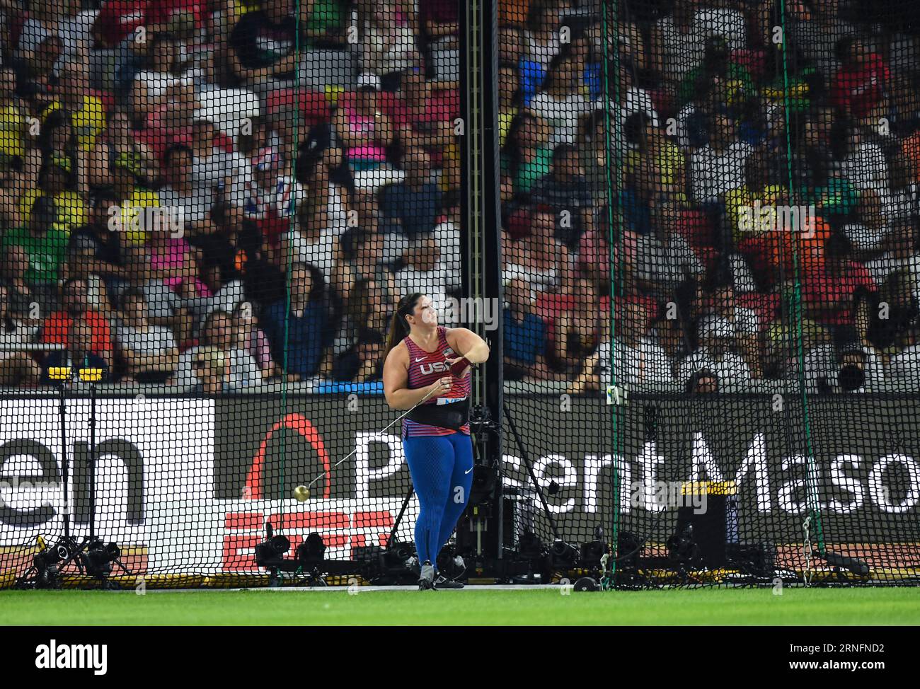 DeAnna Price of the USA competing in the women’s hammer final on day 6 ...