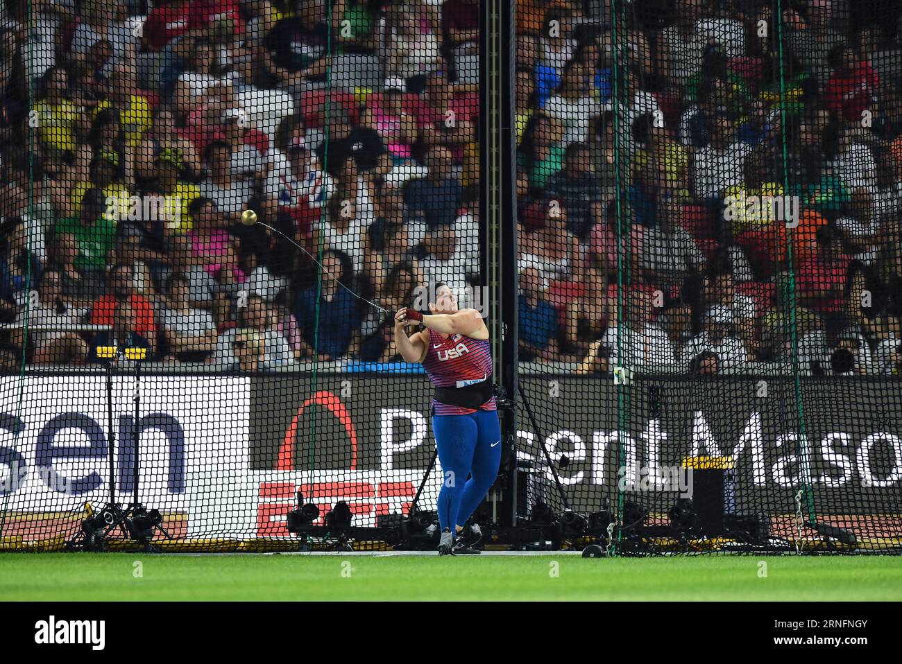 DeAnna Price of the USA competing in the women’s hammer final on day 6 ...